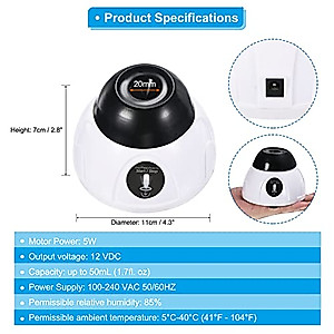 PATIKIL Mini Vortex Mixer Shaker Miniature Paint Ink Shaker, Touch Function, Shaker Mixer Nail Polish Mixer Test Tube Mixer White