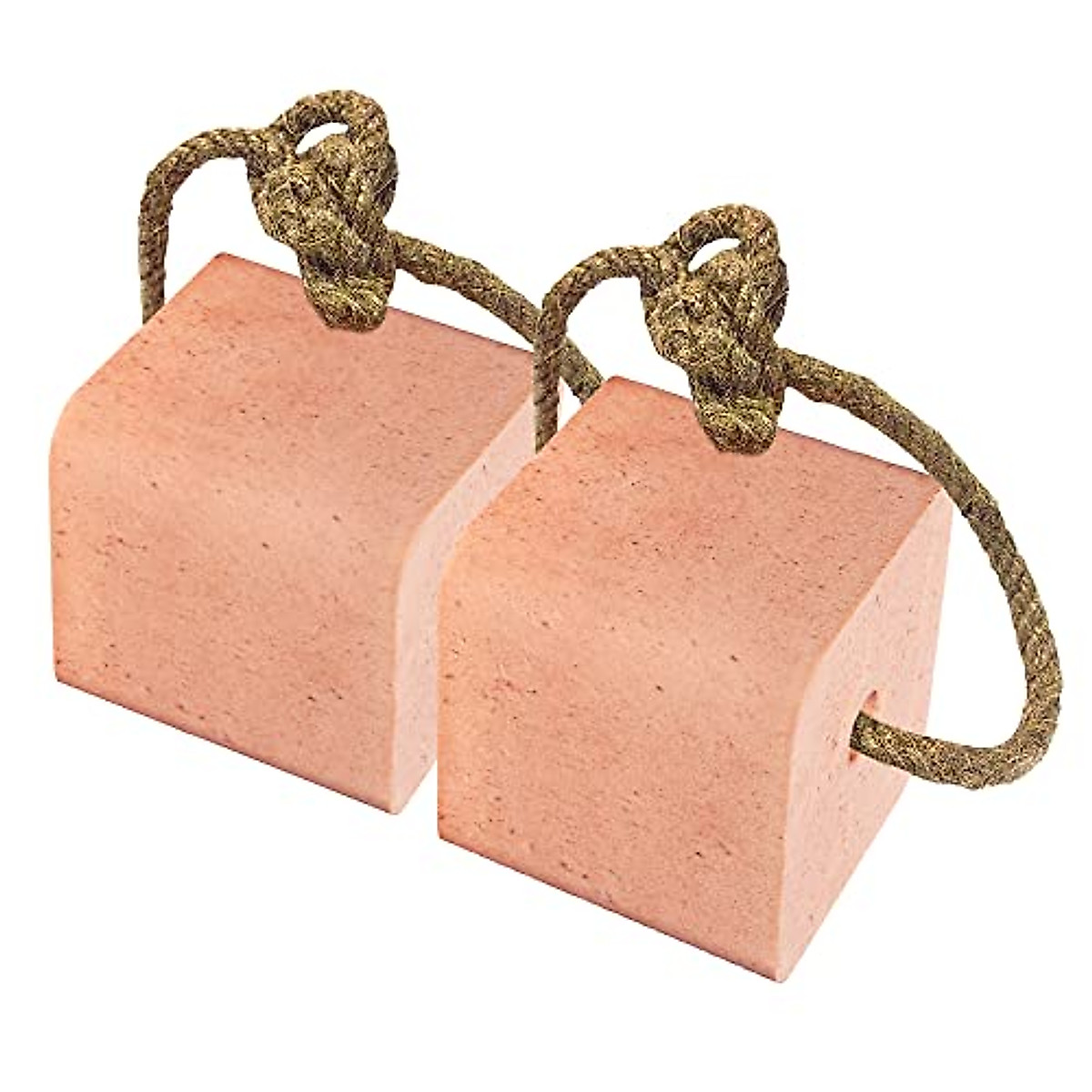 UMAID Compressed Pink Himalayan Salt Lick, [2 Pack] – 5.5 Lb. 100% Natural Himalayan Salt Block with Hanging Rope Helps Replace Lost Electrolytes for Deer, Horse, Cow, Goat, Pigs, Wild Animals & Pets