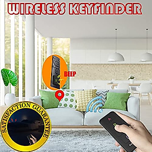 Key Finders eirix RF Item Locator with 1 Transmitter and 4 Receivers, Remote Control Tracker Device for Finding Keys Wallet Pets, Batteries Included