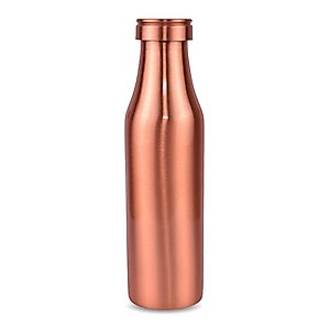 Pure Copper Bottle - Perfect Ayurvedic Copper Drinking Vessel - Copper Thermoses for Sports, Fitness, Yoga -1 Litre / 34 Oz Leak Proof Joint Free (Pack of 1) Premium Quality