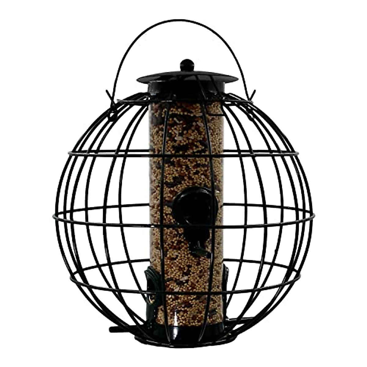 Backyard Essentials Orb Caged Seed Feeder for Wild Birds, Petite Orb Caged Seed Feeder for Outdoors