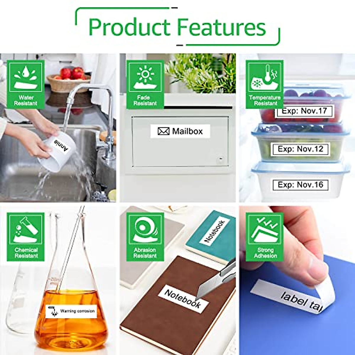 GREENCYCLE 3 PK Laminated Flexible ID Black on White 1/2 Inch 0.47" Label Tape Compatible for Brother AZE Fx231 TZ-FX231 TZFX231 TZe Fx231 for PT Cube PTD210 Printers