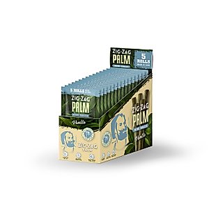 ZIG-ZAG Rolling Papers - Pre-Rolled Palm Leaf Cones – Mini Roll Size - 15 Packs of 5 Cones (75 Cones) - All Natural Palm Leaf & Corn Husk Filter - Guaranteed Fresh with Humidity Control (Vanilla)