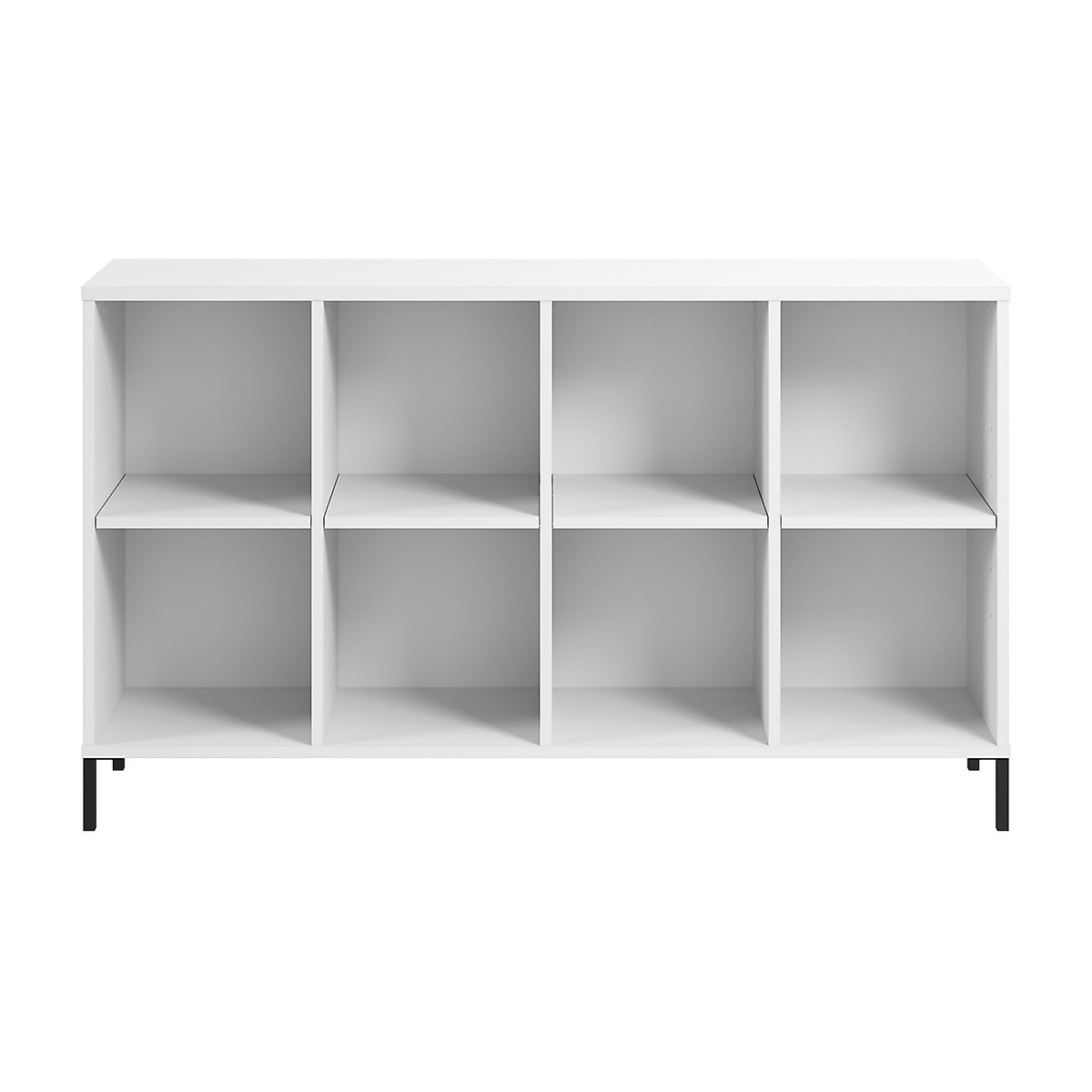 Bush Furniture Essence 8 Cube Organizer in White | Organizers and Shelves for Home Office Workspace, Living Room, Entryway, Bedroom, and Mudroom