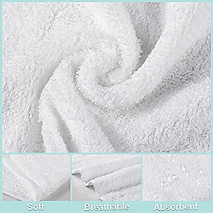 Qioo Baby Bamboo Washcloths 6Pack (White)