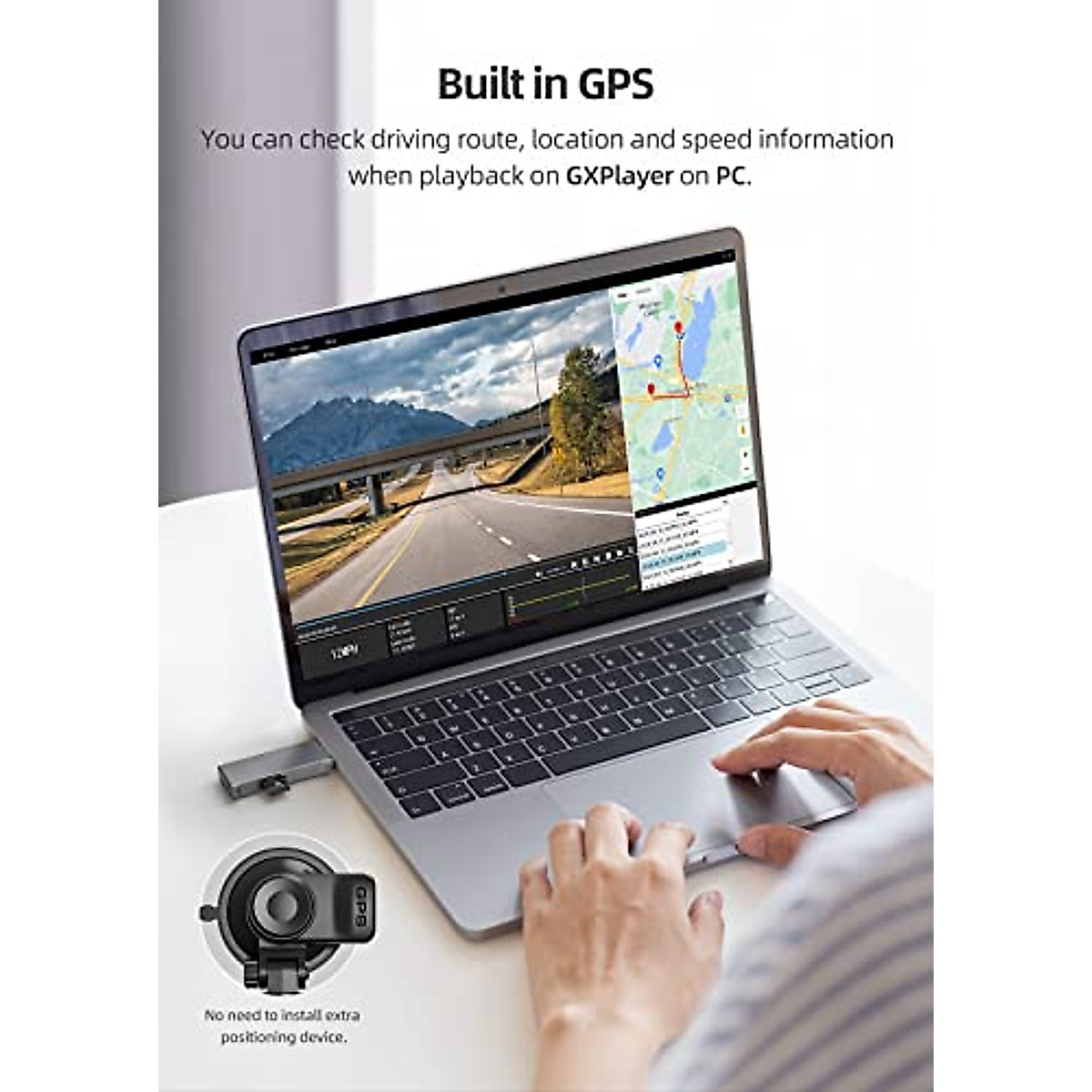 4K Dual Dash Cam Front and Inside, Veement Dash Car Camera with GPS, 2160P Front+1080P Inside Rear Camera for Cars, Sony Starvis Sensor, Infrared Night Vision, 24H Motion Detection Parking Mode