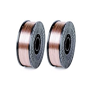 WeldingCity 2-pk Mild Steel MIG Welding Wire ER70S-6 11-Lb Spool 0.030" (0.8mm) 8"-roll | Pack of 2 Rolls