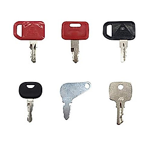 6 Keys Ignition Key Set Construction Equipment Key Set for John Deere Models