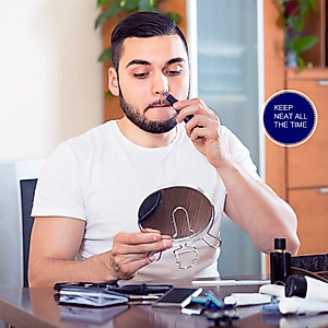 Kordain Unisex-Adults Professional Painless Eyebrow Hair Trimmer, Electric Waterproof Facial Hair Remover with Dual Blades for Easy Cleansing