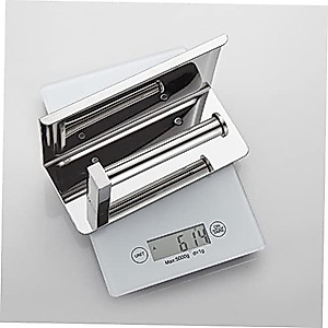 DOITOOL 1pc Paper Towel Holder Toilet Tissue Holder Toilet Stand Stainless Steel Paper Towel Holder Self Adhesive Toilet Paper Dispenser Toilet Tissue Dispenser Holder Shampoo Stand Silver