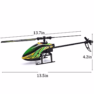 QIYHBVR RC Helicopter, 4 Channel 2.4Ghz Remote Control Helicopter with 6-Axis Gyro, Aileronless RC Aircraft with Altitude Hold for Kids and Beginners to Play Indoor