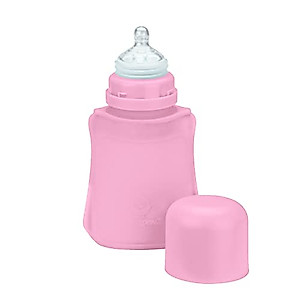 green sprouts Sprout Ware Baby Pocket Made from Silicone and Plants (8 oz.), Non-Toxic Silicone Plant-Based Plastic Baby Pocket Without BPA, BPS, BPF - Pink