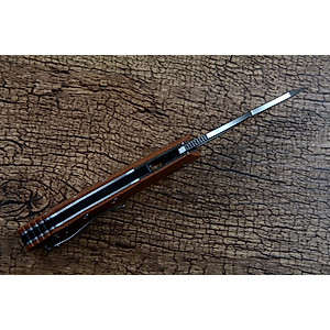 TwoSun Y-START Folding Outdoor Camping Hunting Knife TS132 D2 Blade Linen Handle