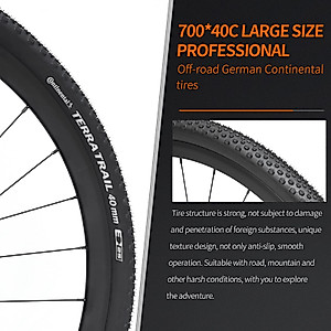 SAVADECK Carbon Gravel Road Bike,T800 Carbon Gravel Dis Brake Bicycle with Professional Adventure Shimano GRX400 20 Speed Groupset and Extra Wide Tires 700CX40C for Various Road.(Black 56cm)