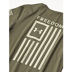 Under Armour Boys' New Freedom Flag TShirt , Marine Od Green (390)/Desert Sand , Youth Large
