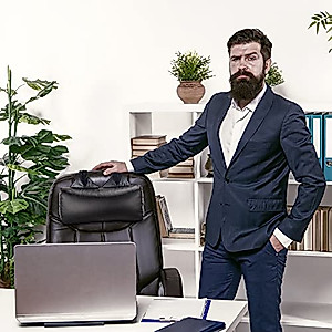 Sintuff 2 Pcs Leather Recliner Neck Pillow Leather Recliner Head Pillow Recliner Headrest Cushion Pillow for Body Relax Leather Recliner Head Pillow (Black)