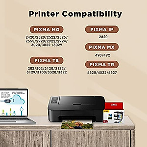 PG-245/CL-246 XL Ink Cartridges,Black and Color Combo Pack,Remanufactured Ink Cartridge Replacement for Canon PG245 CL246 XL Compatible for Pixma MX490 MX492 ; MG2522 MG2525 MG3029; TR4522 Printer