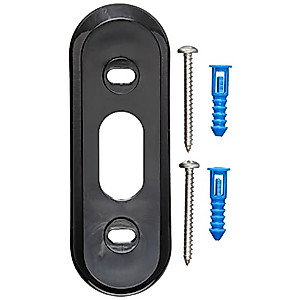 AirTech Home Automation Vertical Wedge and Base Bracket Replacement for Google Nest Hello Video Doorbell with10-Degree Downward View Compatible with Wired (Black)