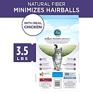 Purina ONE Natural Cat Food for Hairball Control, +PLUS Hairball Formula - 3.5 lb. Bag