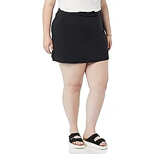 Amazon Essentials Women's Ponte A-Line Mini Skirt (Previously Daily Ritual), Black, XX-Large