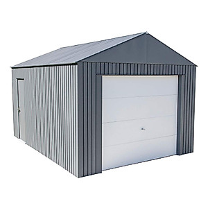 SOJAG GRC1215 Everest Wind & Snow Rated Steel Garage - 12 ft. x 15 ft. x 10 ft. Charcoal