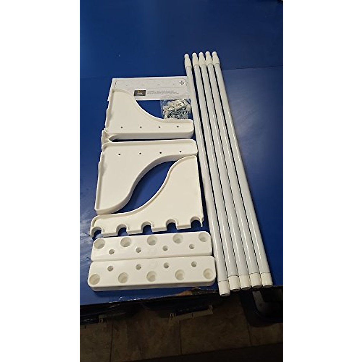 EZ Shelf DIY Expandable Shelf ONLY (No Hanging Rod) - 42.5” - 75” -White-Mounts to Backwall(Floating) with 2 End Brackets-Easy to Install-Strong- Closet Wire Shelving Alternative-(EZS-SW72-1-2)