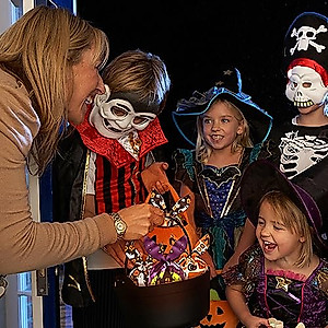 AhfuLife 120 PCS Halloween Treat Candy Bags, 6 Designs Halloween Goodie Bags for Trick or Treat, Small Cute Rabbit Ears Halloween Snack Bags for Halloween Party Supplies Favors