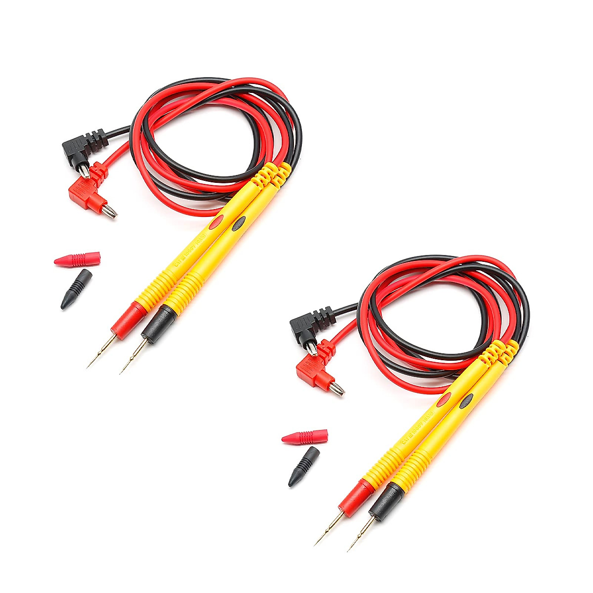 LDEXIN 2 Pairs Digital Multimeter Test Leads Banana Plug, Voltmeter Test Probe Multimeter Probes 10A 1000V