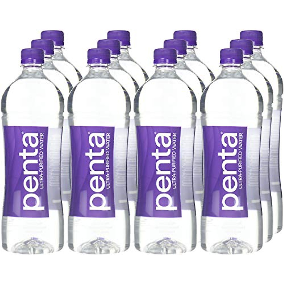 Penta Ultra-Purified Water, Oxygen Infused Natural pH Hydration, Solar-Powered 13 Step Purification Process, 33.8 Fl Oz (Pack of 12)