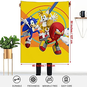 Anime Throw Blankets Flannel Fleece Warm Soft Blanket for Couch Sofa Bed Travel Camping Kids Adult Gifts (Color 1, 50 x 40 inches)