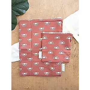 Itzy Ritzy Sealed Wet Bag with Handle – Wet Bag for Travel, Swimsuits, Cloth Diapers, Gym Clothes & Toiletries - Washable & Reusable w/Water Resistant Lining - Measures 11” x 14” (Terracotta Sunrise)