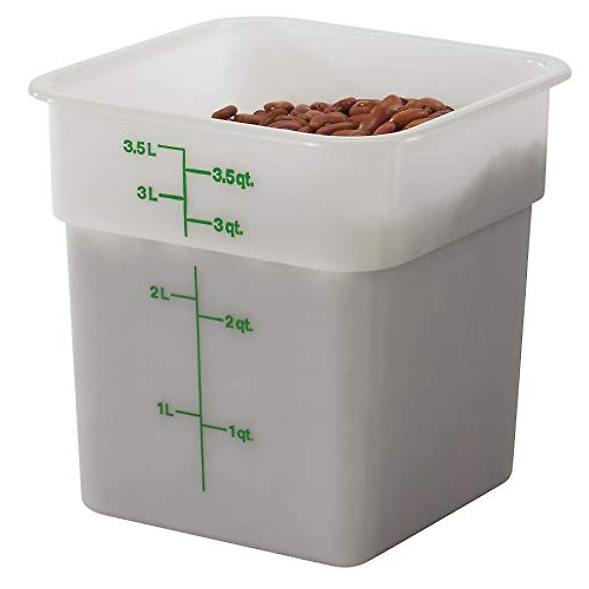 Cambro White Poly 4 Qt Cam-Square Container