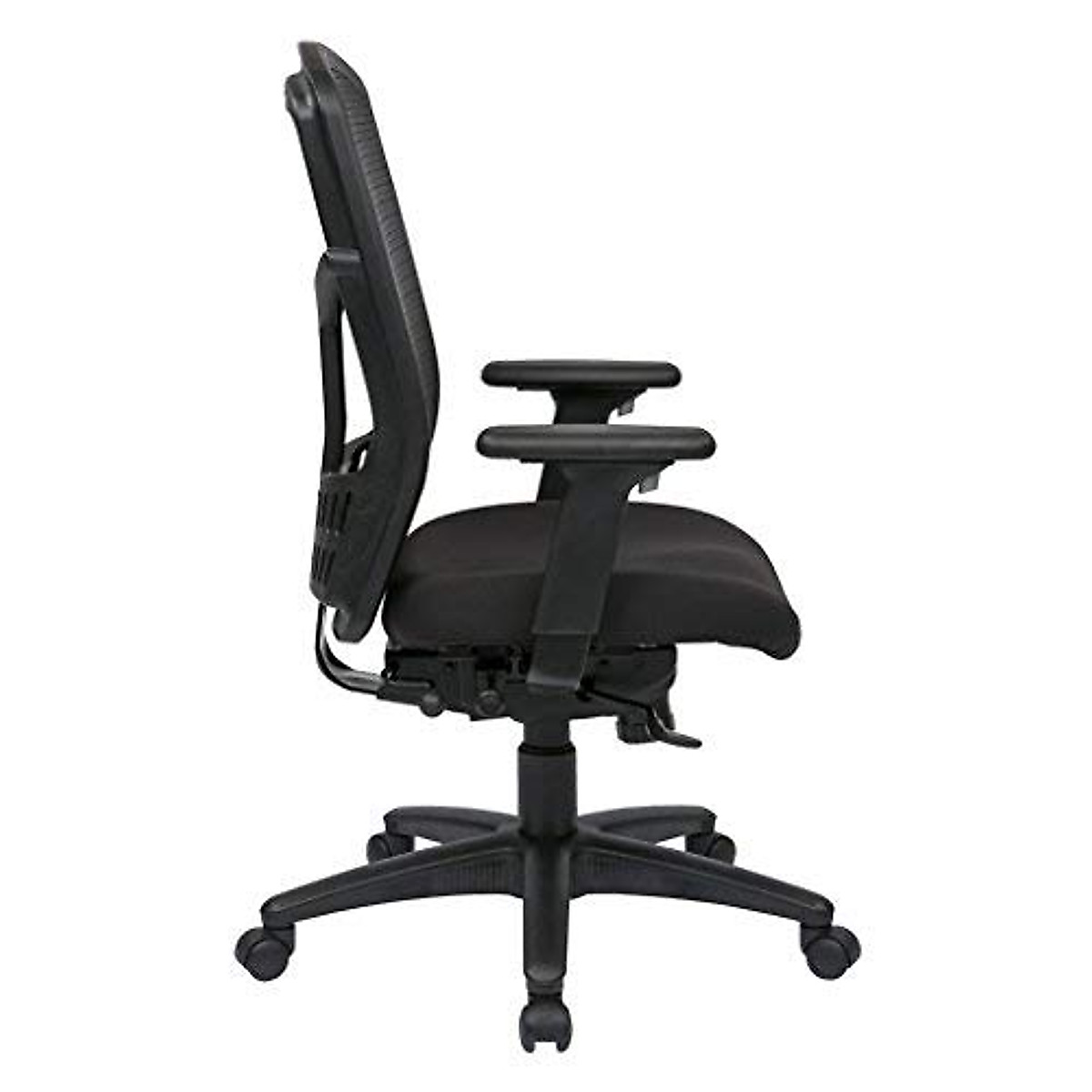 Office Star ProGrid High Back Manager's with Adjustable Seat Height, 2-to-1 Synchro Tilt Control and Seat Slider, Coal FreeFlex Fabric