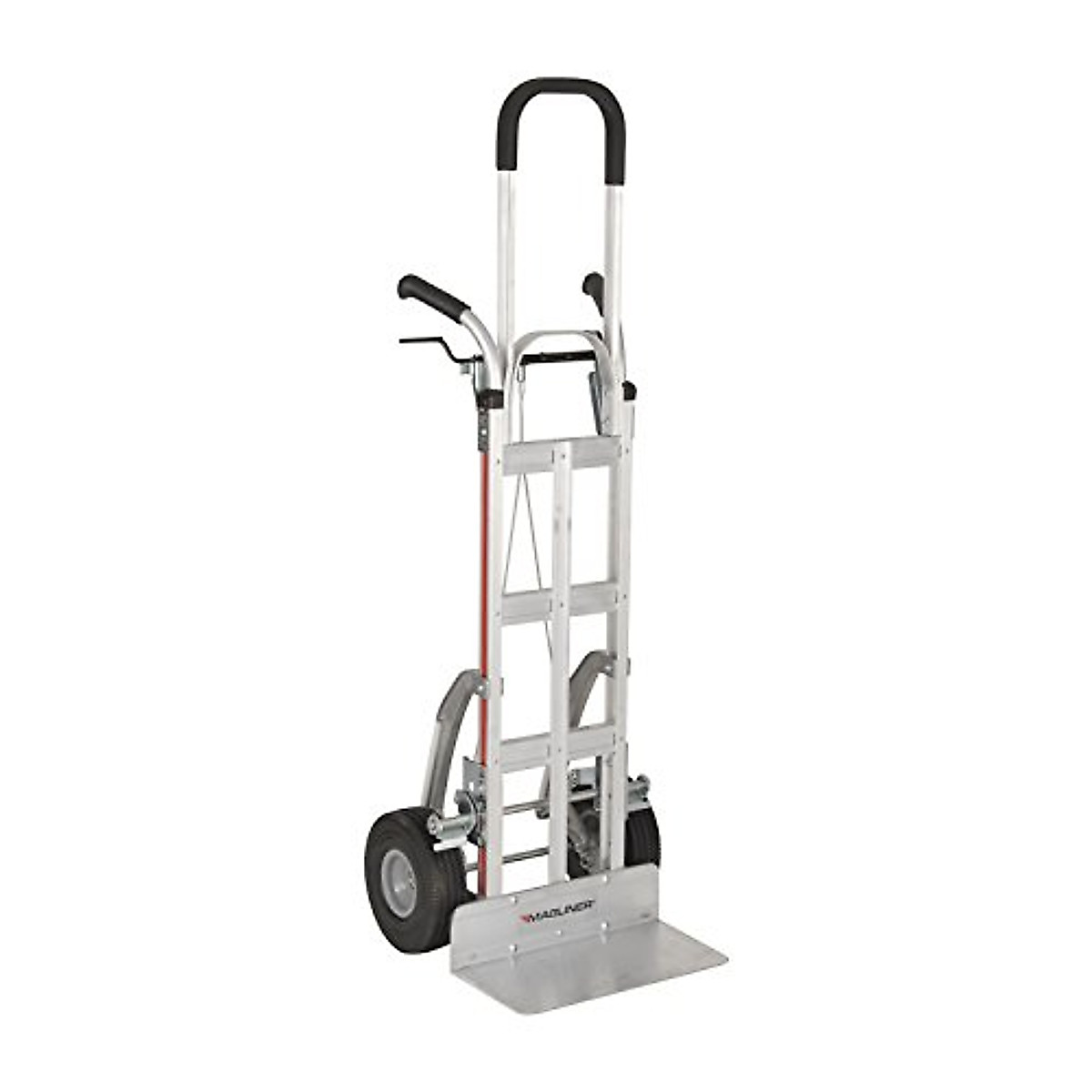 Magliner NPKC16G2C5H-V Aluminum Brake Hand Truck, Frame Extension, Double Grip Handle, 18" x 9" Nose, 10" Wheels, Stair Climbers, 500 lb. Capacity, 60" Height, 21.5" Width, 20.5" Length