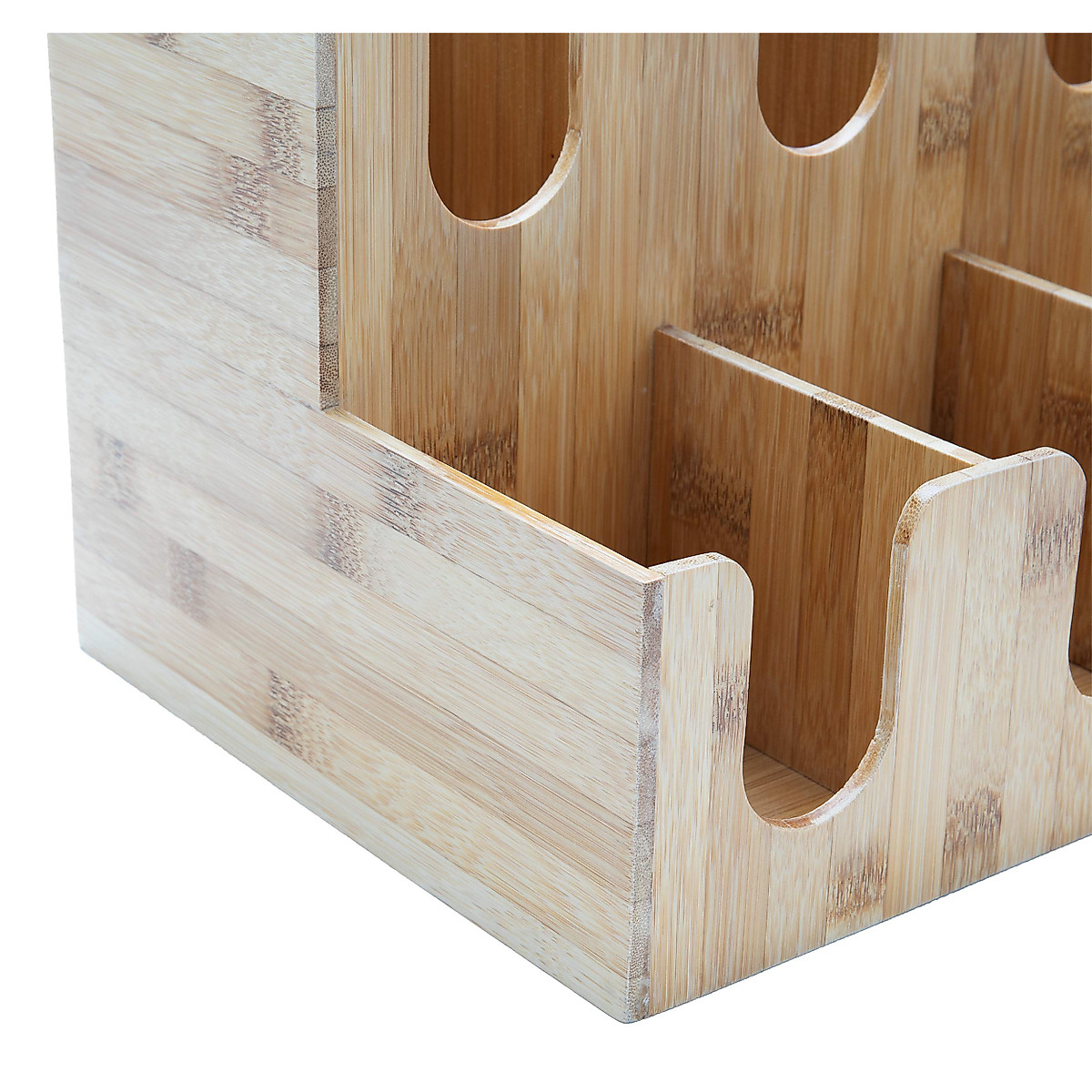 Mind Reader Condiment Station, 7 Compartments, Brown