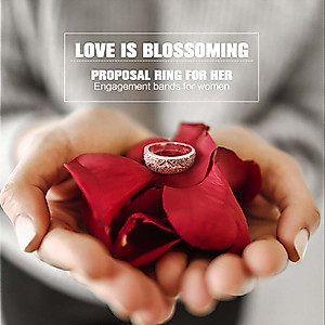 ANGG Women Wedding Promise Rings For Her Engagement Bands CZ 925 Sterling Silver