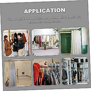 Cabilock 10pcs Closet L Brackets Heavy Duty Heavy Duty Curtain Rod Pipe Brackets Shower Rod Supports Closet Rod Line Rod Holder Zinc Alloy Silver Alloy Closet Rod Pipe Top Loading