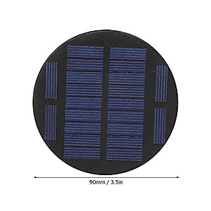 Solar Panel, 3Pcs Round Solar Panel Module, Upgraded Portable Solar Panel, Cell Power Module, Polysilicon DIY Industrial Supplies