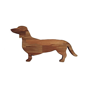 15.7 inch Dachshund Dog Dinner Plate Cheese Board Cutting Charcuterie Board Cute Christmas Dinner Plate Family Party Convenient Food Tray (Wooden)