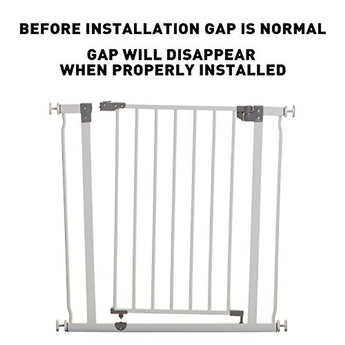 Dreambaby Liberty Walk Thru Auto Close Baby Safety Gate Set - with 3.5inch Extension Panel - Fits 29.5-36.5inch Openings - Pressure Mounted Security Gates - Model L776 - White