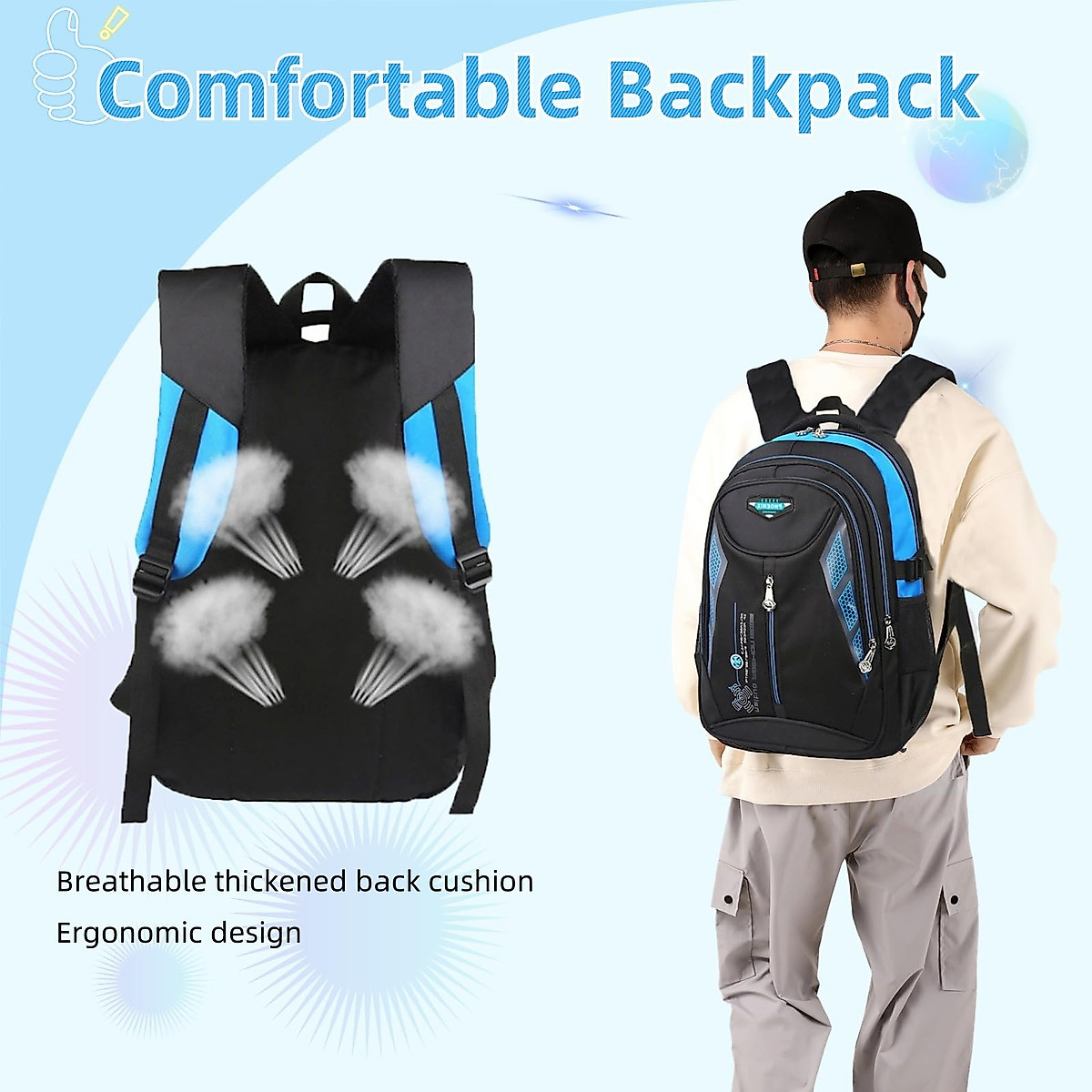 Waterproof School Bag Students Backpack Children Bookbags