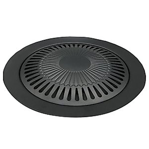 XJKLBYQ Non-Stick Grill Plate,Korean BBQ Grill,Grill Tray,Griddles Round Bakeware Household Ovenware for Any Stove