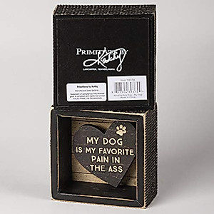 Primitives by Kathy 39374 Rustic Reverse Box Sign, 4 x 4-Inches, My Dog is My Favorite