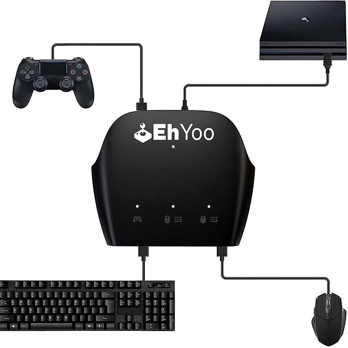 Keyboard and Mouse Converter Adapter for Nintendo Switch, Switch LITE, Series X/S, Xbox One, PS4 and PS3, Connect Keyboard and Mouse to Your Console