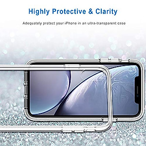 JETech Case for iPhone XR 6.1-Inch, Non-Yellowing Shockproof Phone Bumper Cover, Anti-Scratch Clear Back (Clear)