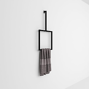 Unique Vertical Towel Rack Wall Mounted for Bathroom, Metal Square Towel Holder, Modern Hand Towel Ring, Elegant Bathroom and Kitchen Decor, Space-Saving Towel Hanger (Medium (24"x11"x3") - 1 pcs)