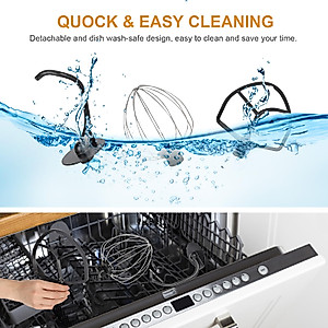 NEWSETS 7.4 QT Stand Mixer, Household Stand Mixer 600W Electric Mixers with Stainless Bowl Hook Whisk Beater and Splash Guard, Fast 6-Speed Tilt-Head Food Mixers for Baking, Cakes, Pastry Easily