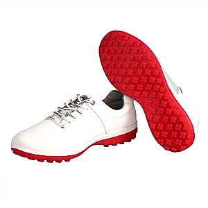 LIPPAN Professional Golf Shoes for Womens Outdoor Spikeless Golf Sneakers Non -Slip Comfortable Lightweight,White,4.5