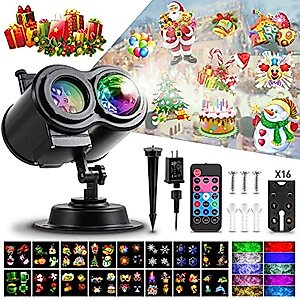 Halloween Christmas Projector Lights Outdoor - Holiday Projector Lights Outdoor with Remote Rf - Galaxy Star Night Light Projector Hologram for Halloween Xmas Theme Holiday Party Landscape Decorations