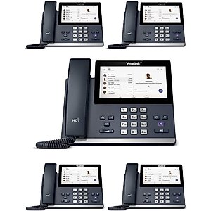 Yealink MP56-TEAMS Edition Desk IP Phone [5 Pack] 7 inch (800 x 480) capacitive Touch Screen, PoE, Power Adapter Not Included